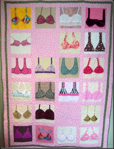Bra Quilt for Breast Cancer